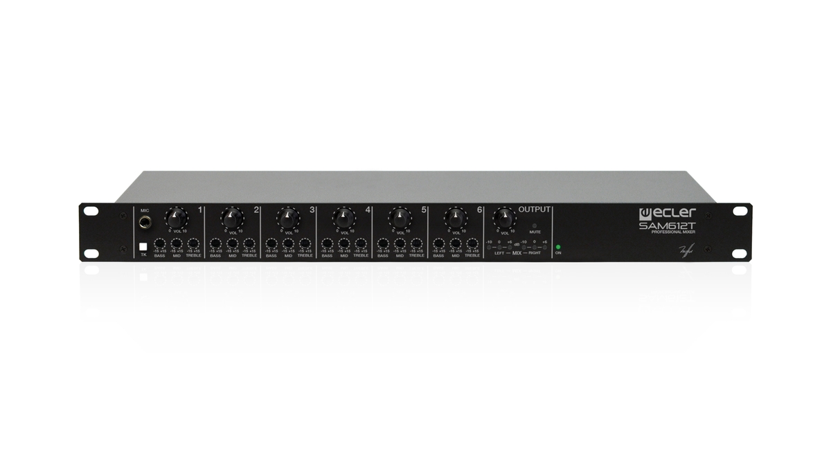 SAM612T: 6x2 | 1U rack | 3-band EQ | analogue mixer. Installation ...