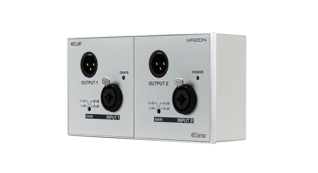 WP22DN: 2x2 | Dante™ | AES67 | PoE | double gang size. Digital Controls ...