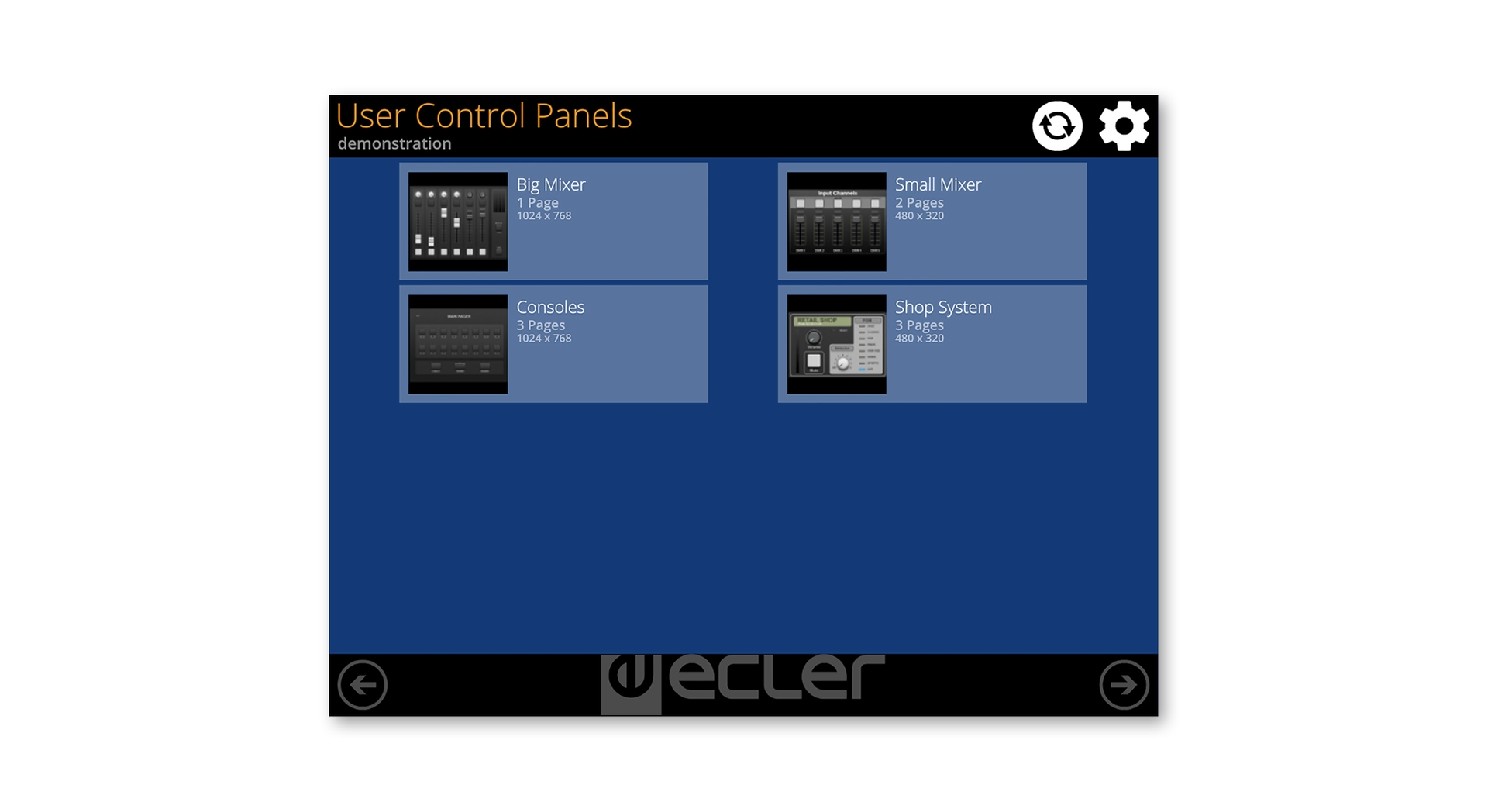 ECLER UCP App: EclerNet | mobile application. Software.