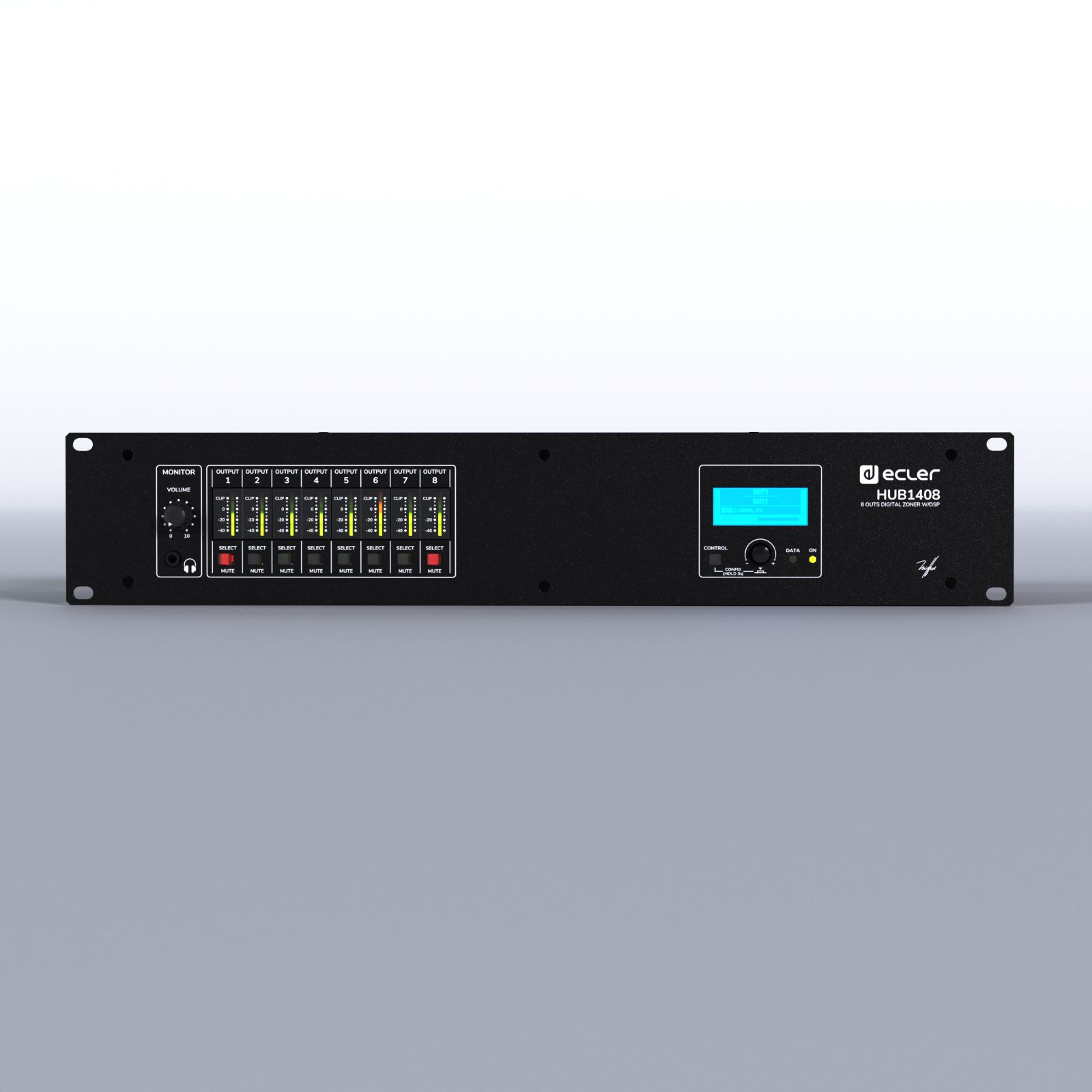 HUB1408: 14x8 | digital zoner | DSP | plug&play. Digital Matrixes.